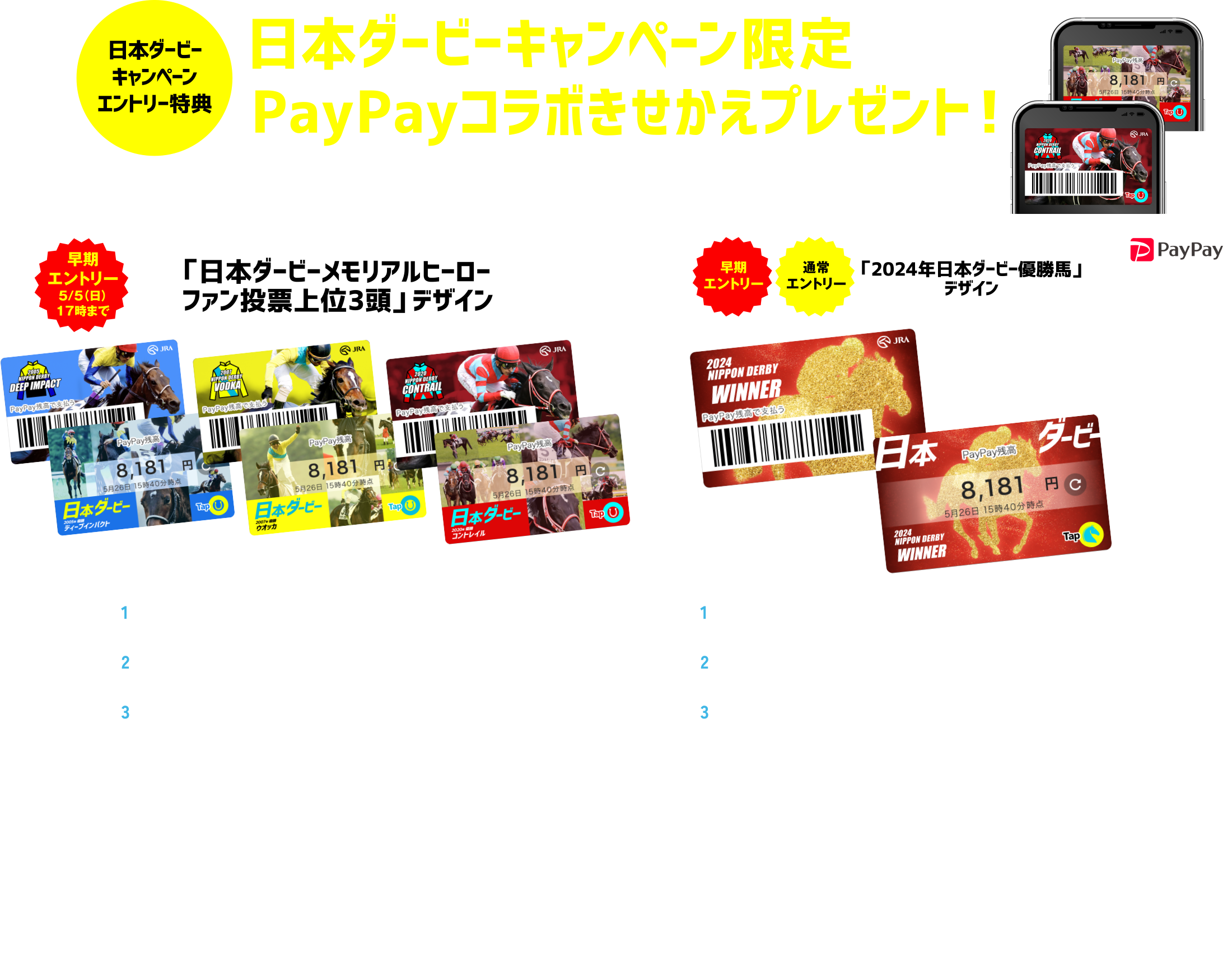 日本ダービー即PAT新規加入キャンペーン | JRA